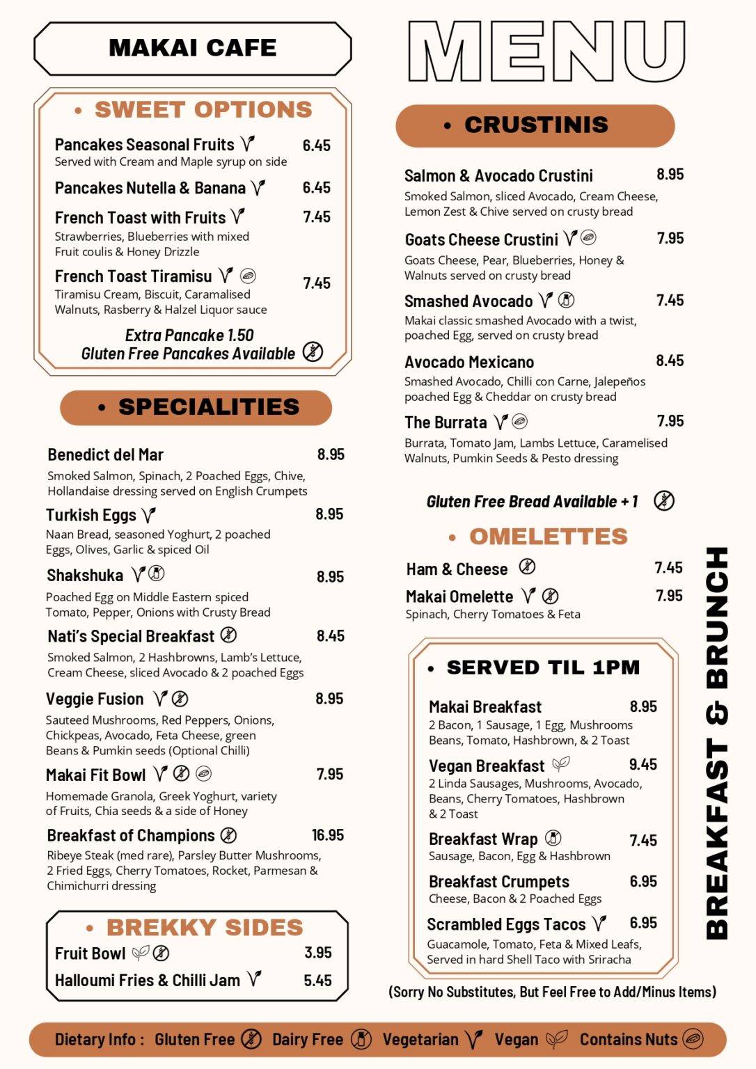 Menu - Makai Café – Artisan Coffee & Fresh Bites in Orihuela Costa